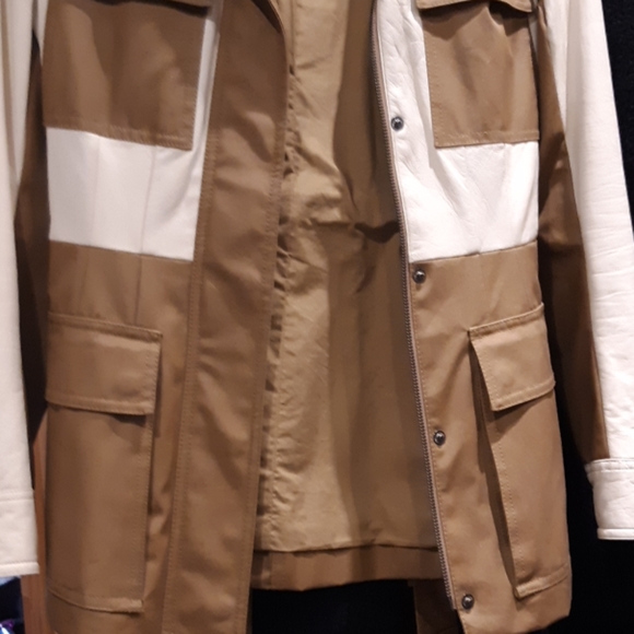 Theory | Jackets & Coats | Theory Jacket Leather And Cotton Combo ...